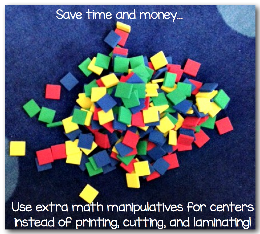 Bright Idea for Using Extra Math Manipulatives - Sunny Days in Second Grade