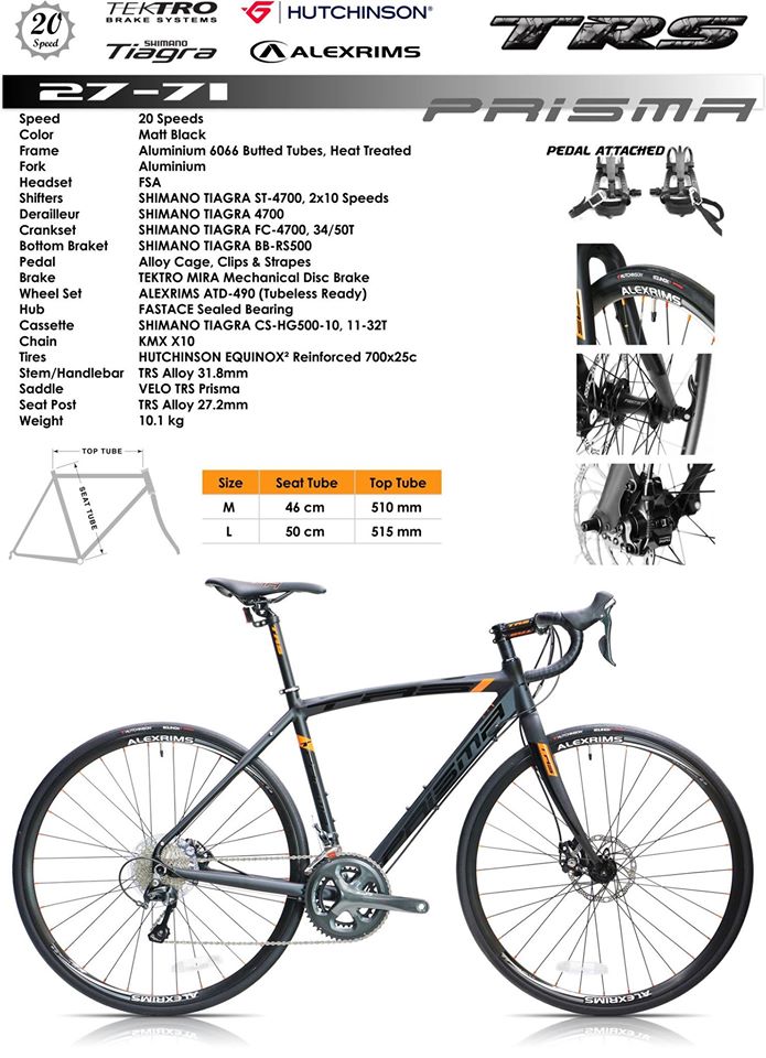 CHOO HO LEONG (CHL) Bicycle: 700C TRS Prisma 20 Speed Road 27-71