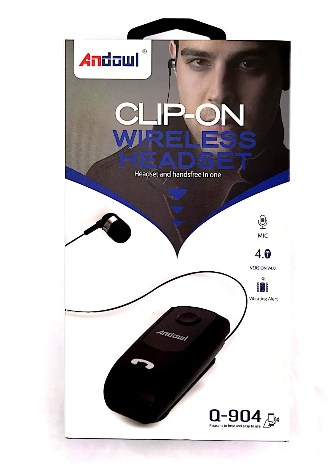 Andowl Q-904 Originale Auricolare Bluetooth Cuffie Retrattile Clip ...
