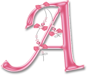 Abecedario Rosa con Lazos. Pink Alphabets with Bows. - Oh my Alfabetos!