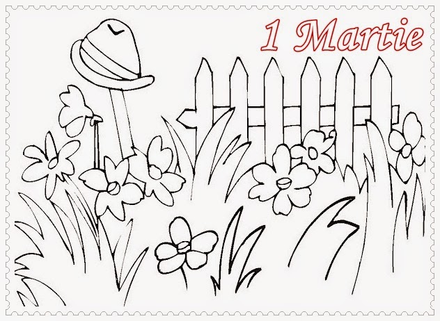 1 martie de colorat
