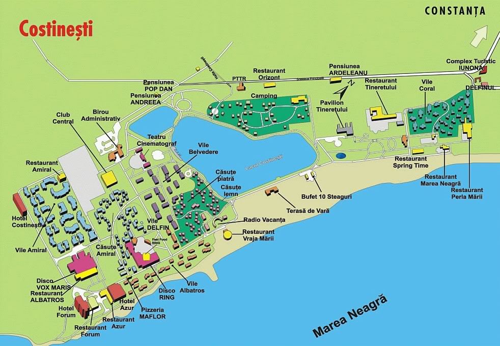 Romania Live: Costinesti live webcam Harta turistica Costinesti