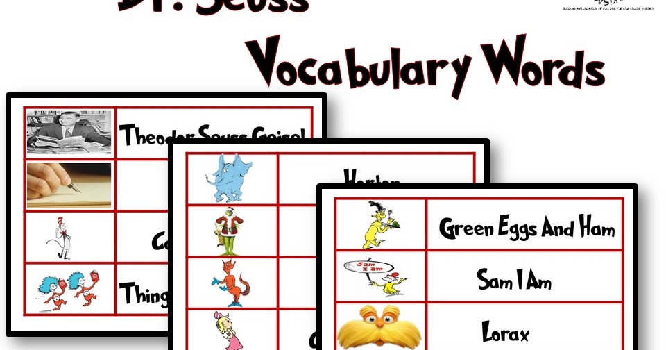 Educational Kismet : Dr. Seuss Vocabulary Words Chart