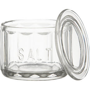 Two Men and a Little Farm: RETRO GLASS SALT CELLAR WITH LID