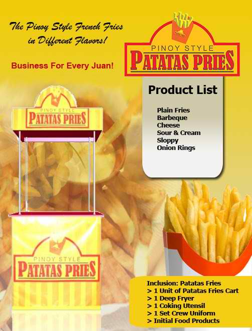 Filipino Entrepreneur: Patatas Pries: The Pinoy Style French Fries