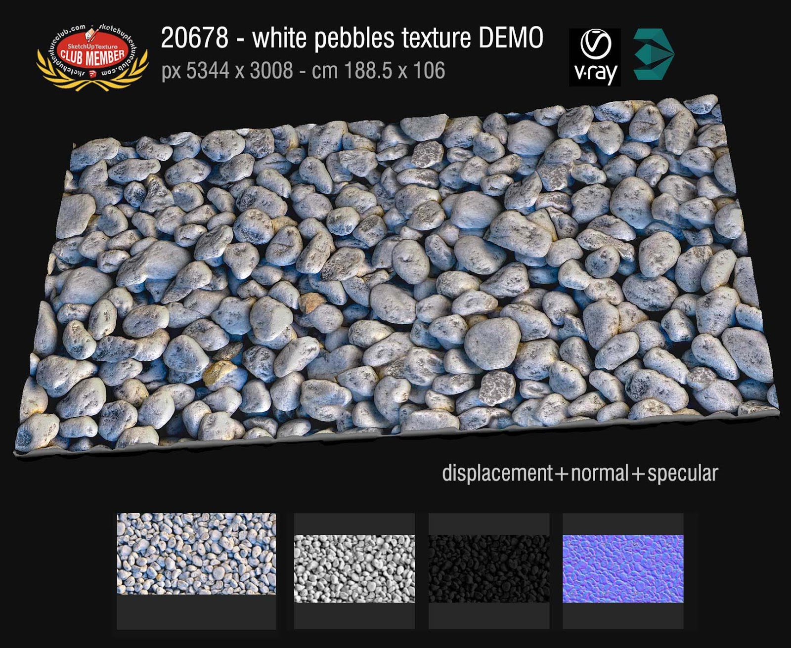SKETCHUP TEXTURE: Great new seamless textures pebbles & gravel and maps