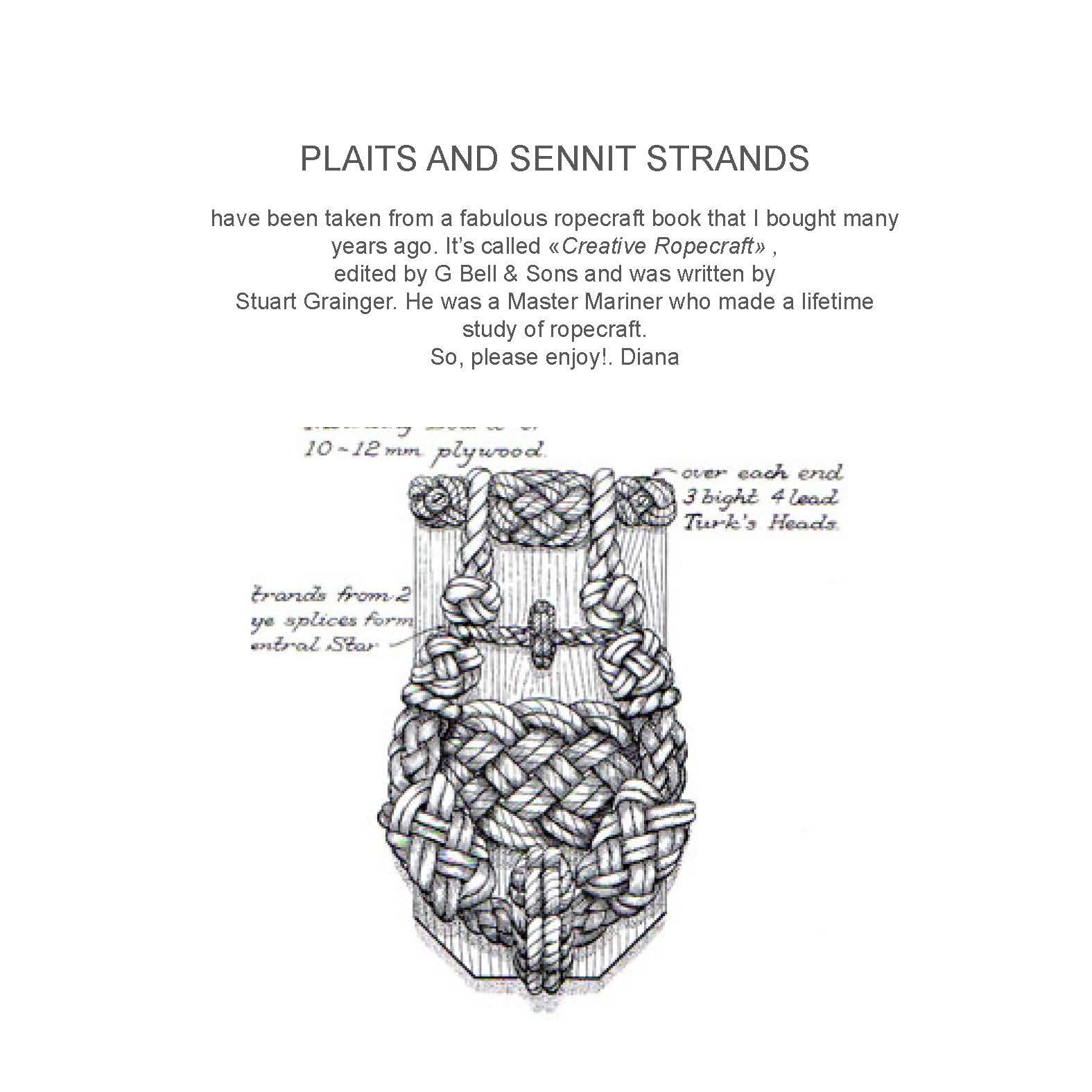 Design and Wool: PLAITS AND SENNIT STRANDS