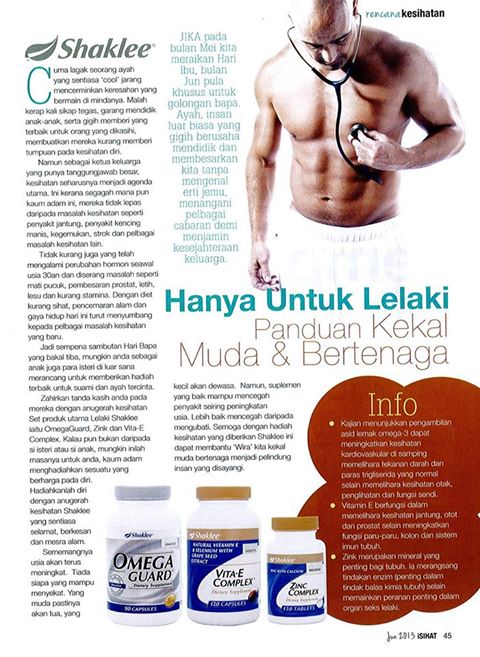 UmmeeVytamin: Vitamin untuk Lelaki - Shaklee Men's Vital Health Programme