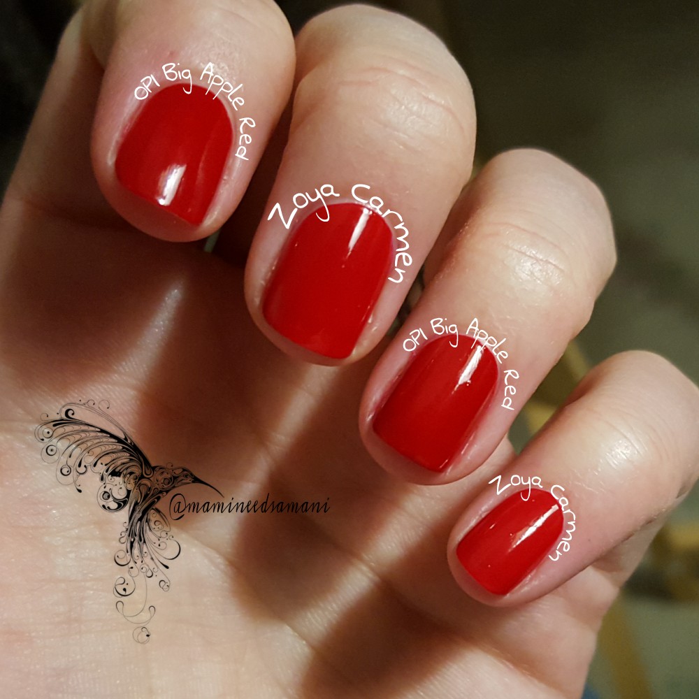Opi Red Comparison