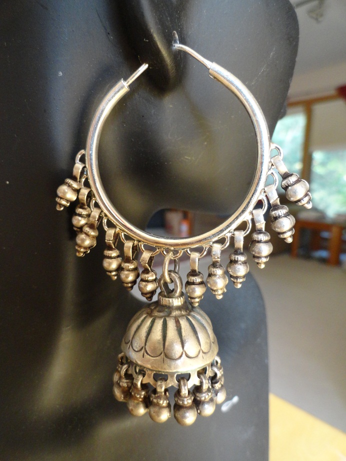 Jhumkas: Antique Styled Hoop Jhumka