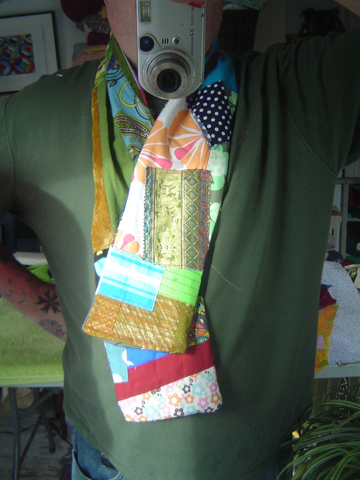 Scarf -- made from recycled scrap fabric.