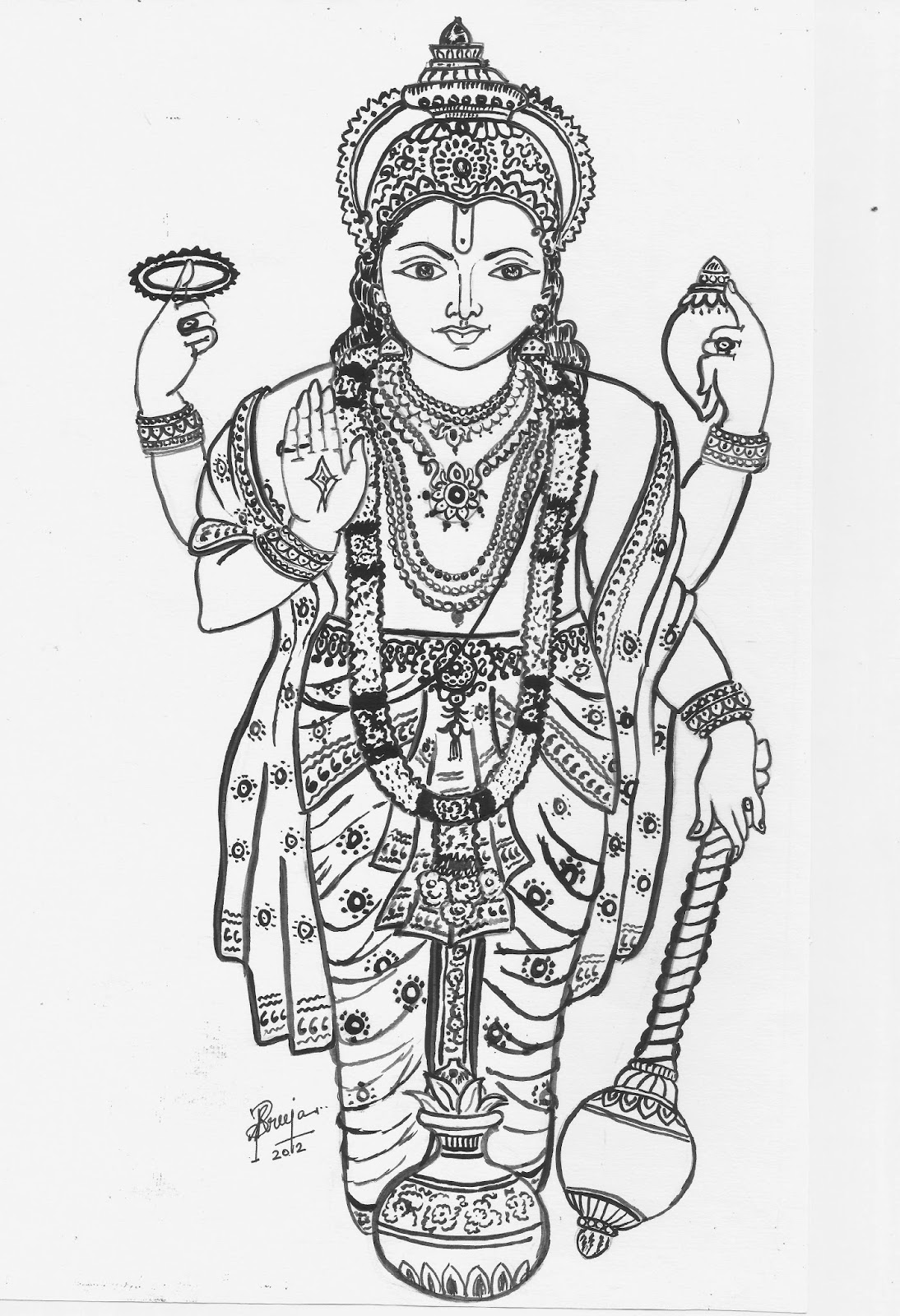 Lord Murugan Coloring Pages