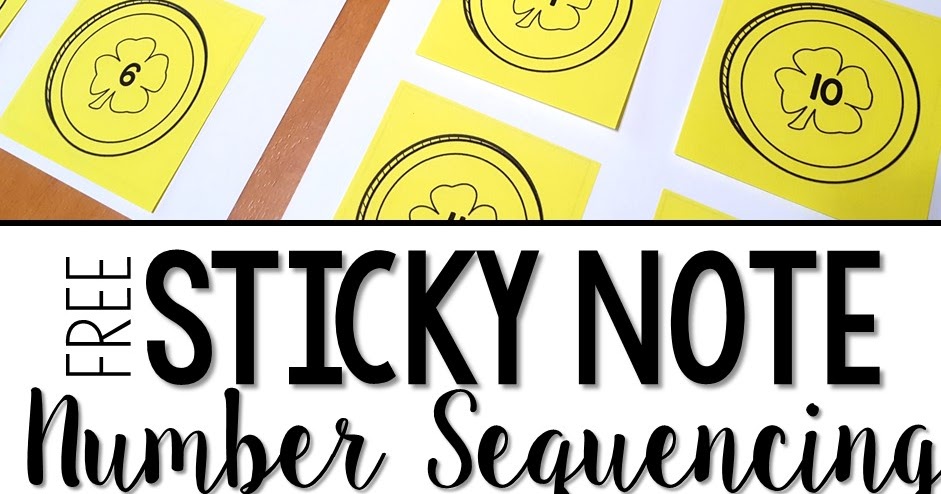 Sticky Note Number Sequencing | Sara J Creations