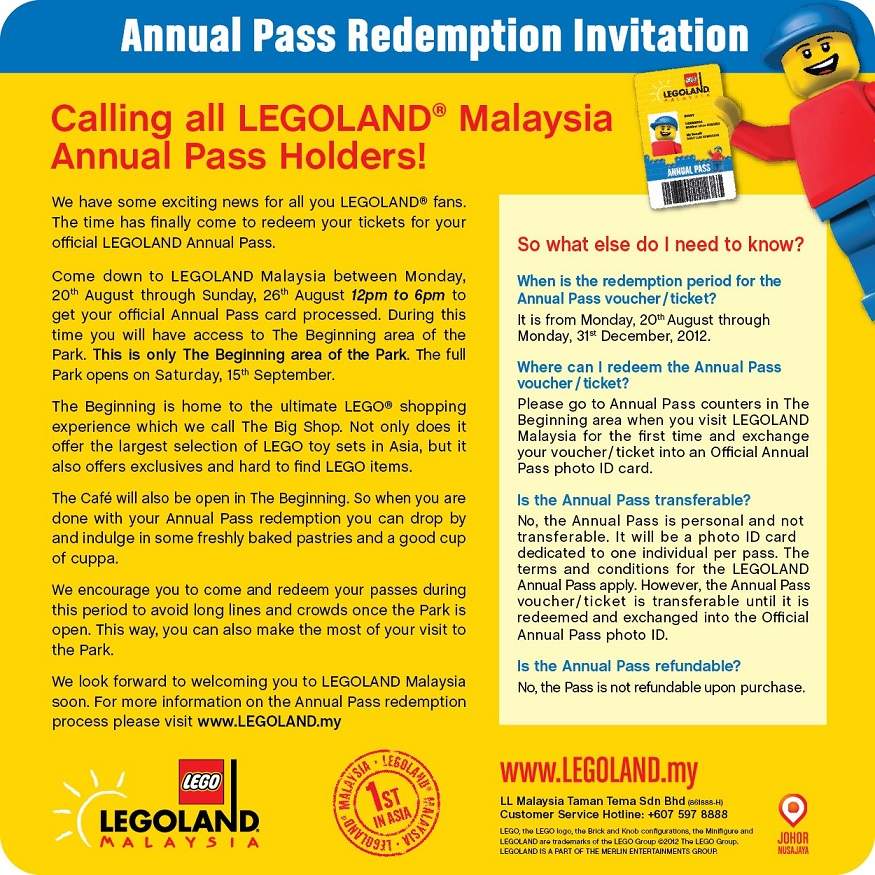 LEGOLAND Malaysia - Day Tickets & LEGOLAND Annual Pass | Travel