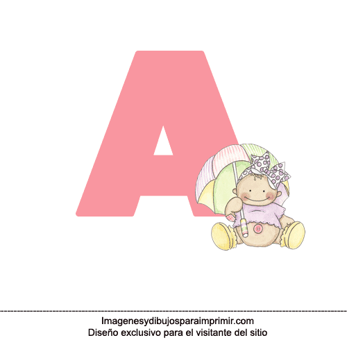 Letras de bebes para imprimir-Colorear dibujos,letras, Actividades ...