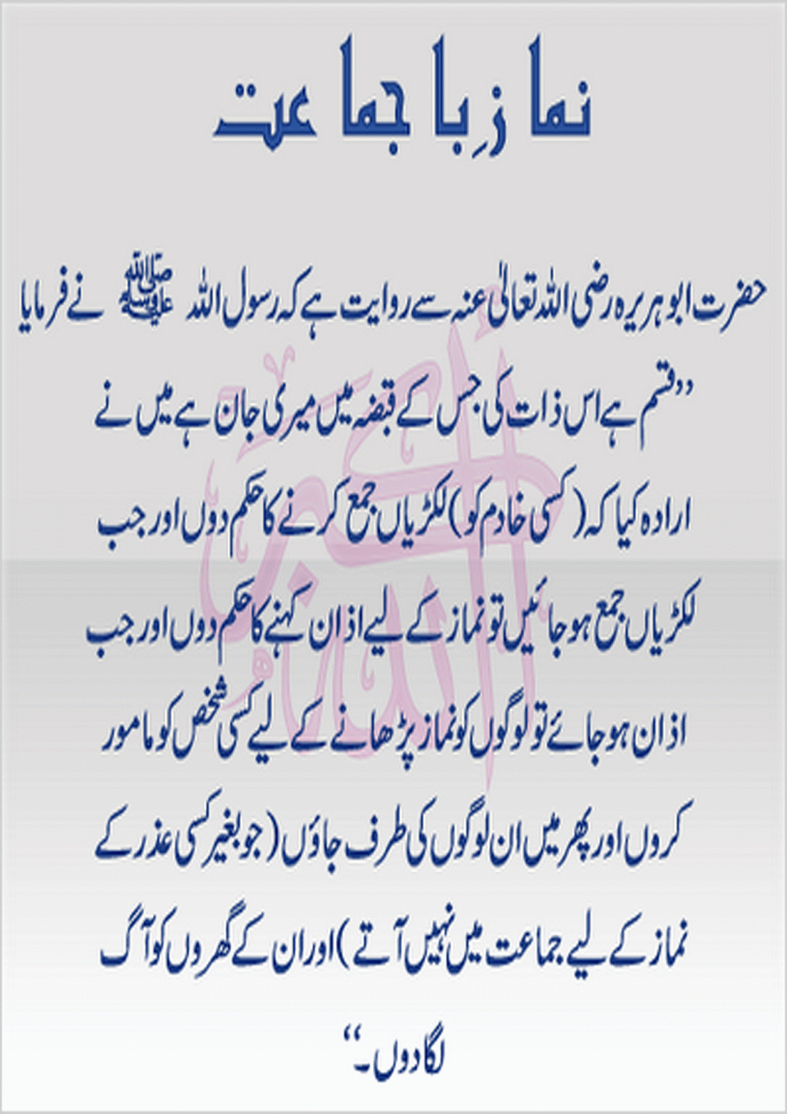 All Muslim Point: Namaz-e-Ba Jamat