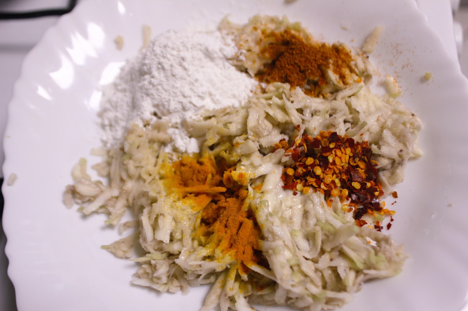 Bethica's Kitchen Flavours: Raw Banana Hash Brown - Indian Style
