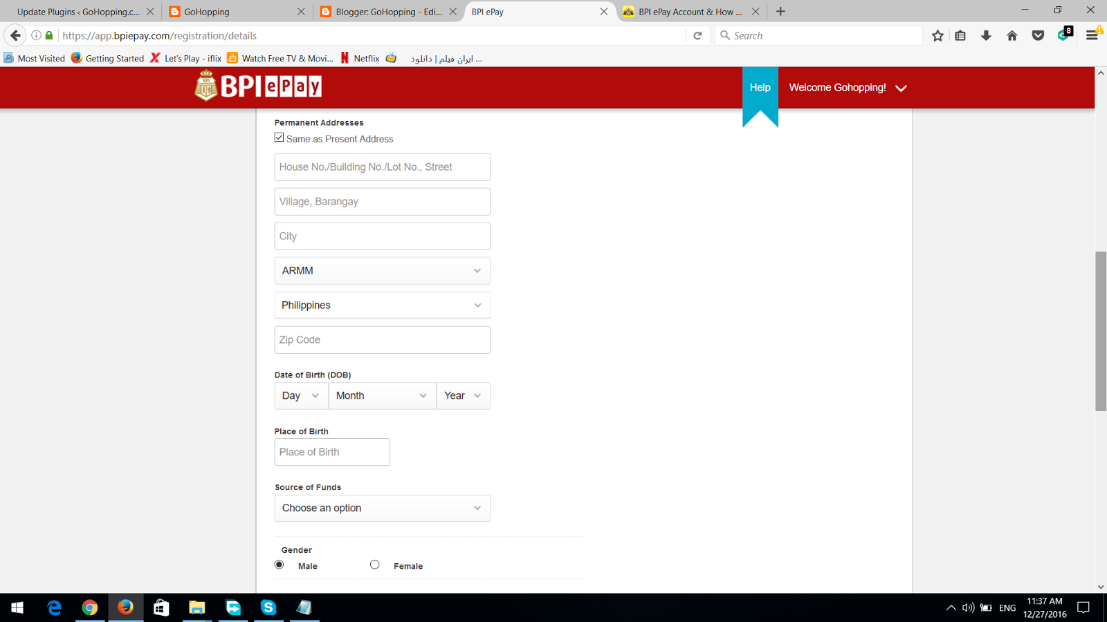 BPI ePay (virtual card) ~ GoHopping