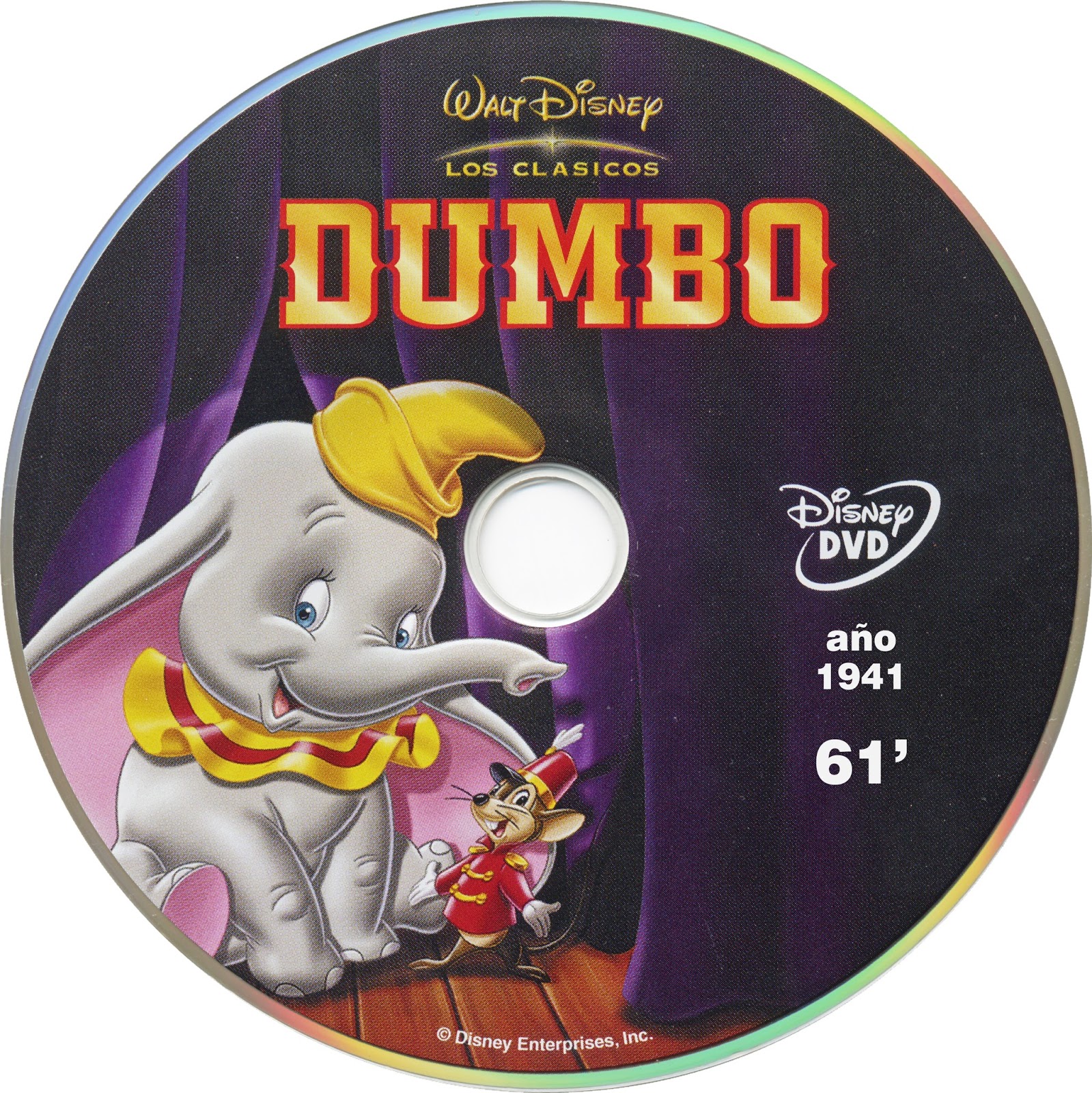Caratulas de películas DVD para cajas CD: Dumbo (*) - [1941]