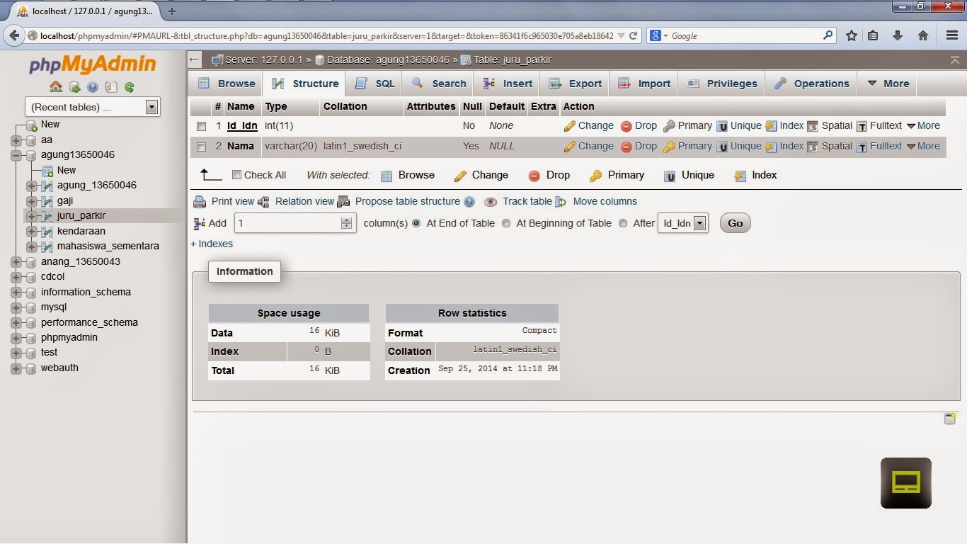 Welcome to DBD: ERD SISTEM PARKIR
