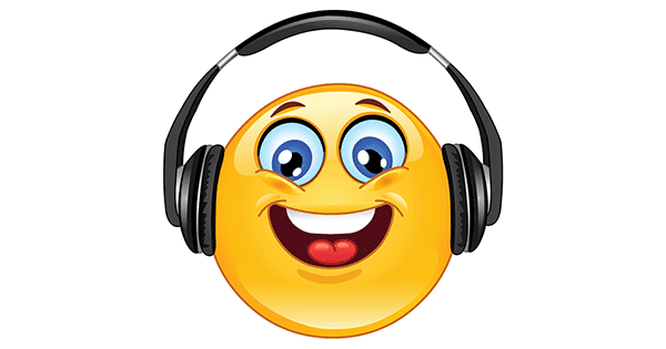 Smiley Listening to Music | Symbols & Emoticons