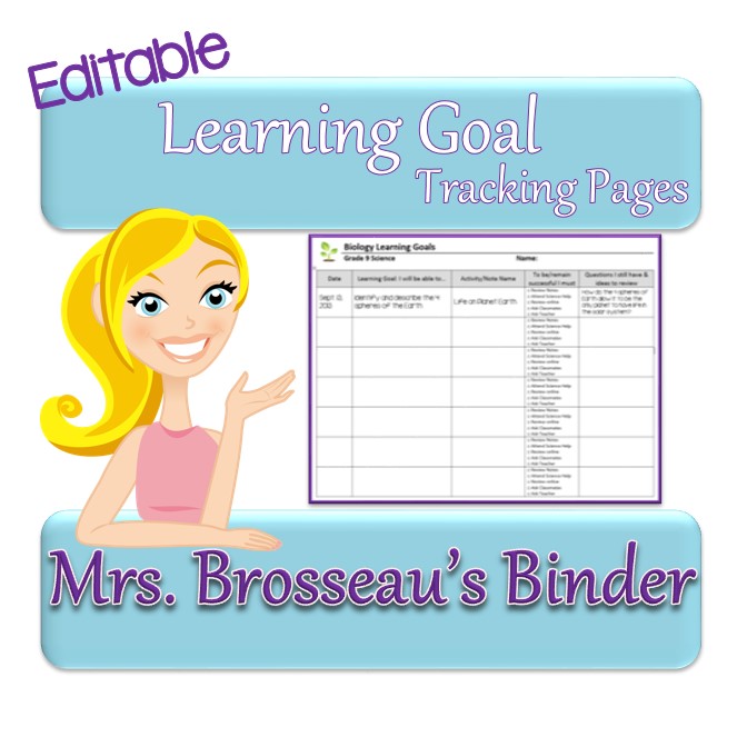 10 Learning Goal Tips + FREEBIE | Mrs. Brosseau's Binder