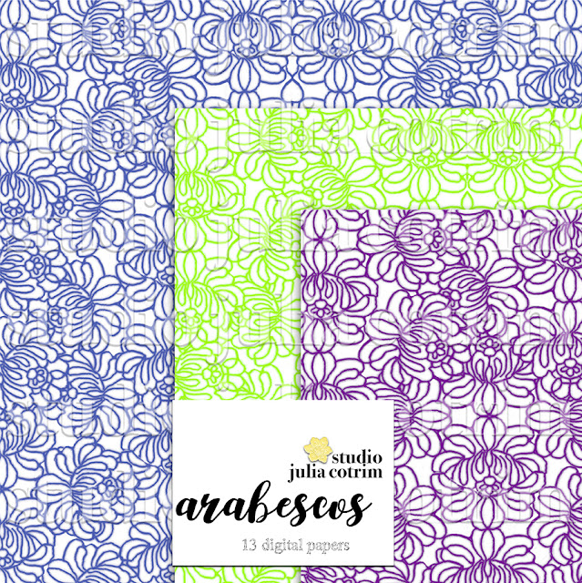 Studio Julia Cotrim: {arabescos, new digital collection} at my etsy store