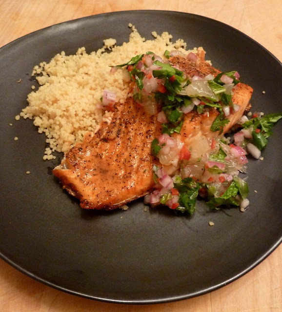 Cracked Pepper: Grilled Salmon with Lemon Salsa