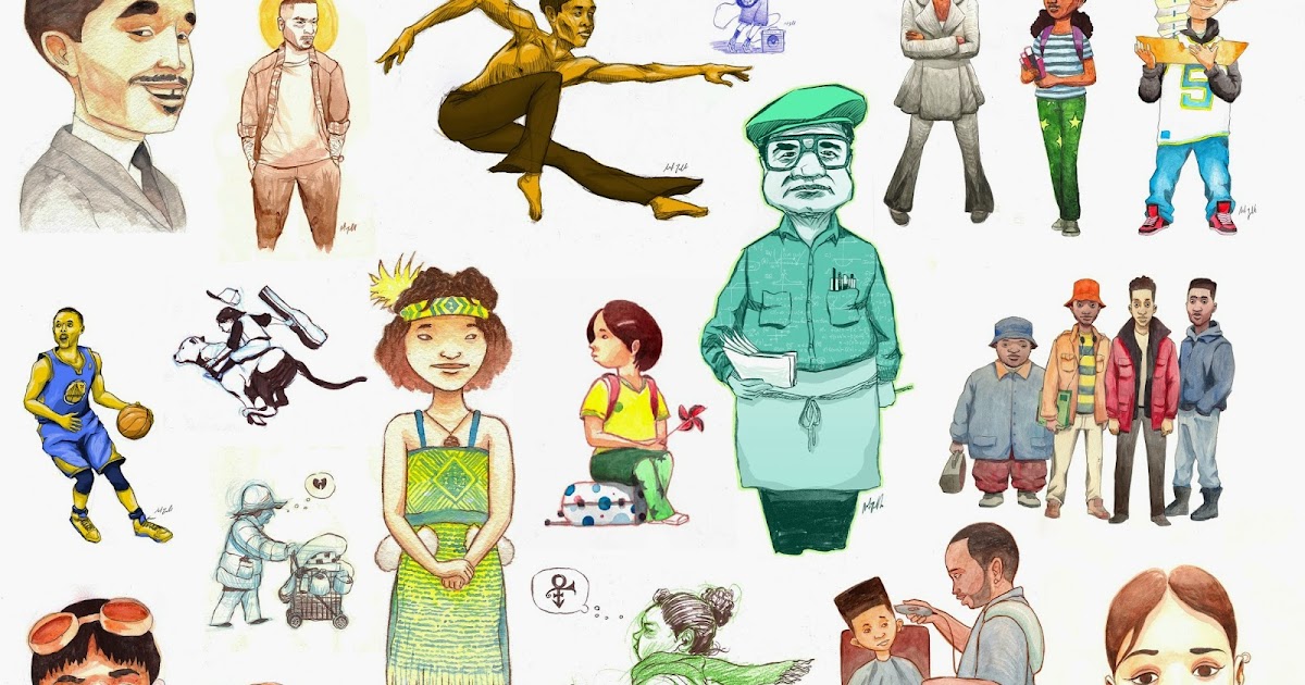 Investigate.Conversate. Illustrate: Collage of characters (3) 2013-2014