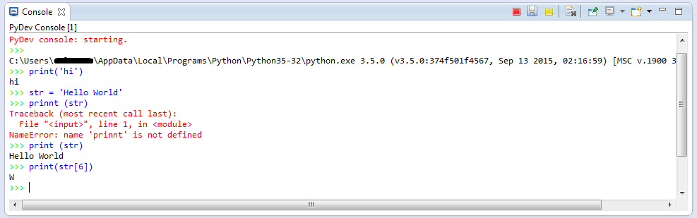 Eclipse IDE - Python Interpreter in Eclipse IDE Console | Automation Home