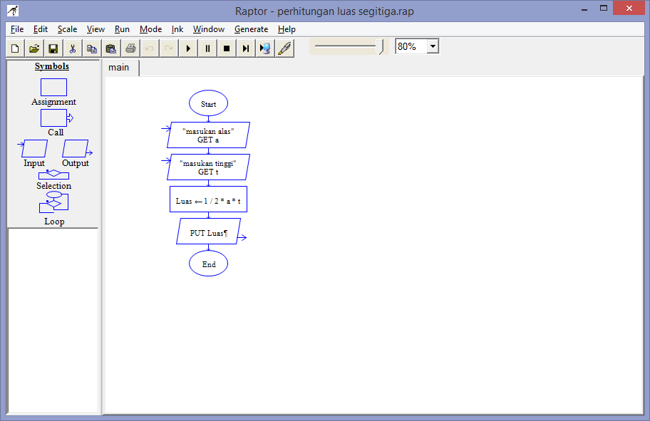 Alexandro Yunus: CONTOH FLOWCHART MENGGUNAKAN OPERATOR FUNGSI SELECTION