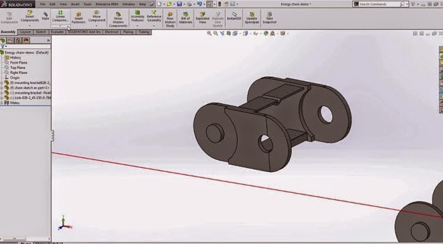 How to use new Chain Component Pattern for Assembly in SOLIDWORKS 2015 ...
