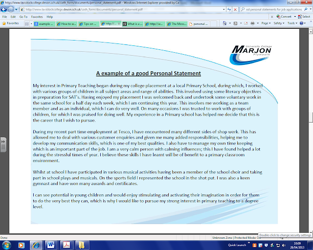 ICT news discussion forum: Personal Statement