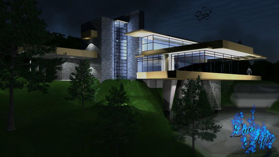 SKETCHUP TEXTURE: FALLING WATER HOUSE CHALLENGE ENTRY