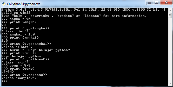 Tipe data dalam python dan pengunaannya | Gudang Informatika