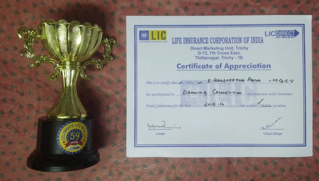 ரக்க்ஷீதாவின் பொக்கிஷங்கள்: DRAWING COMPETITION LIC - 2015-2016