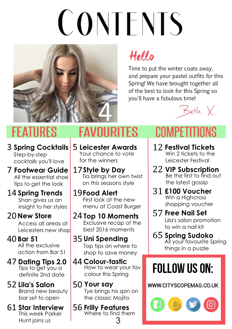Beth Sturgess A2 Blog Magazine Contents Page Draft1 Beth Sturgess A2 Blog Magazine Contents Page Draft1