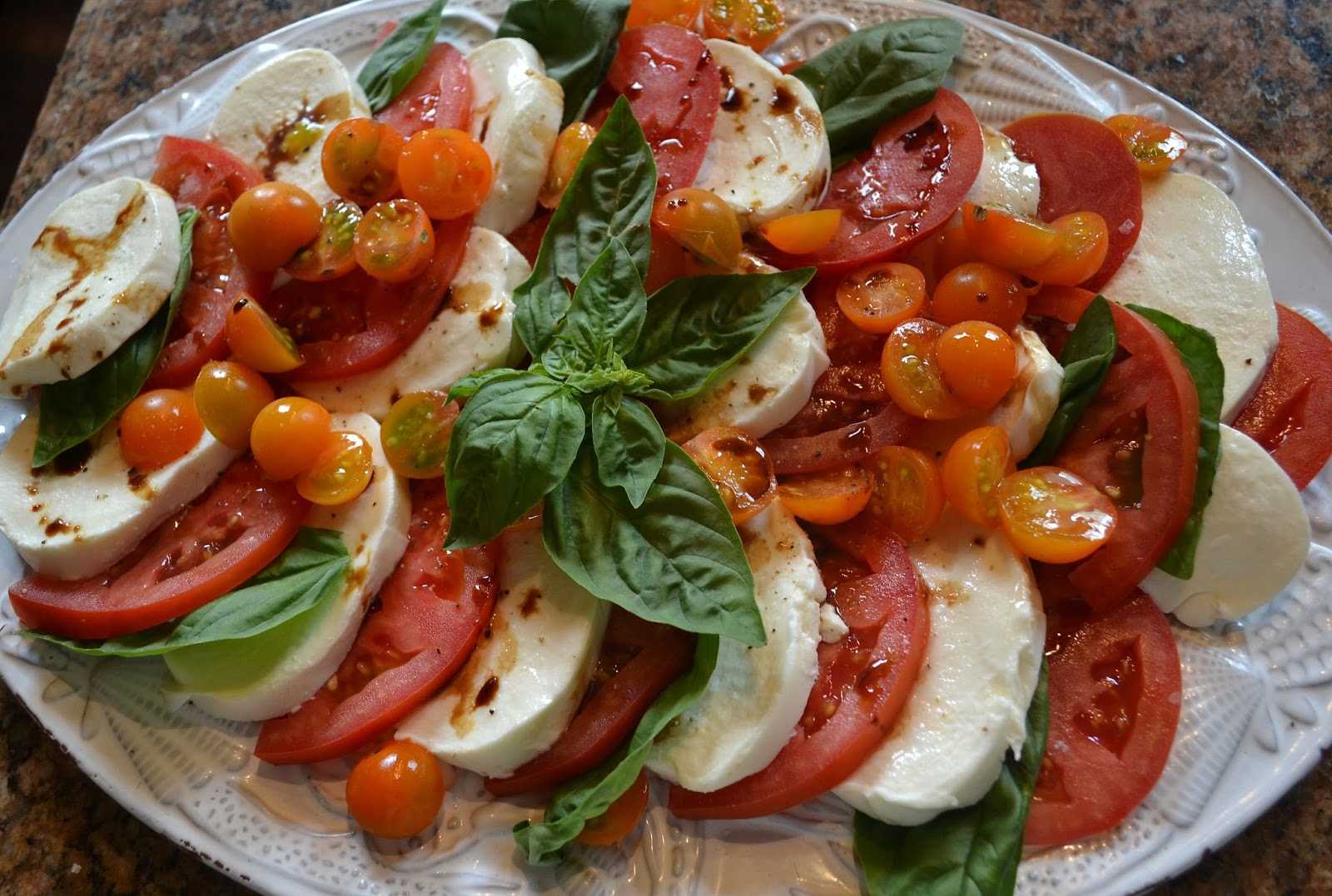 Parties and Pearls : Presentation: Caprese Salad