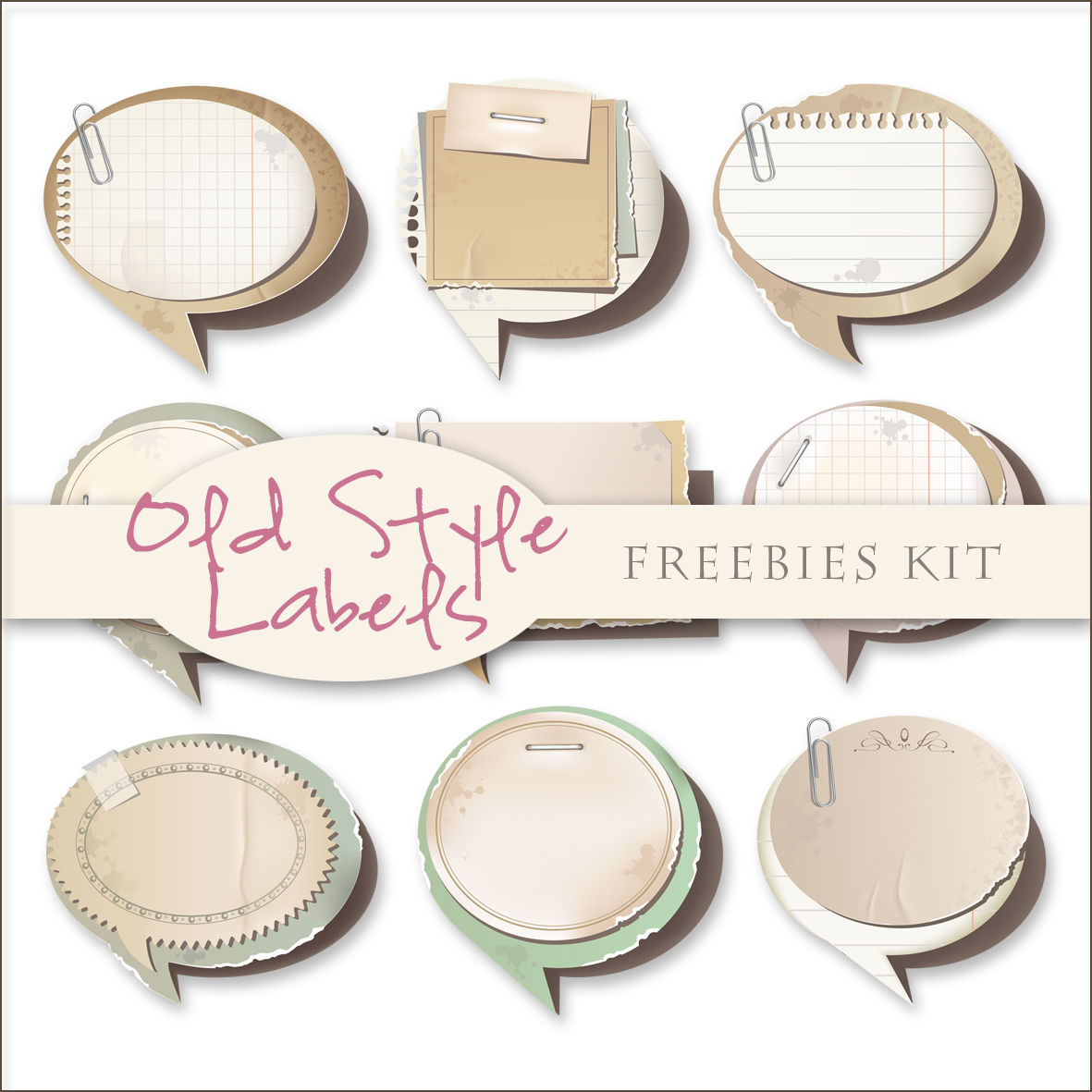 Scrap. DOT: Freebies Old Style Labels Kit