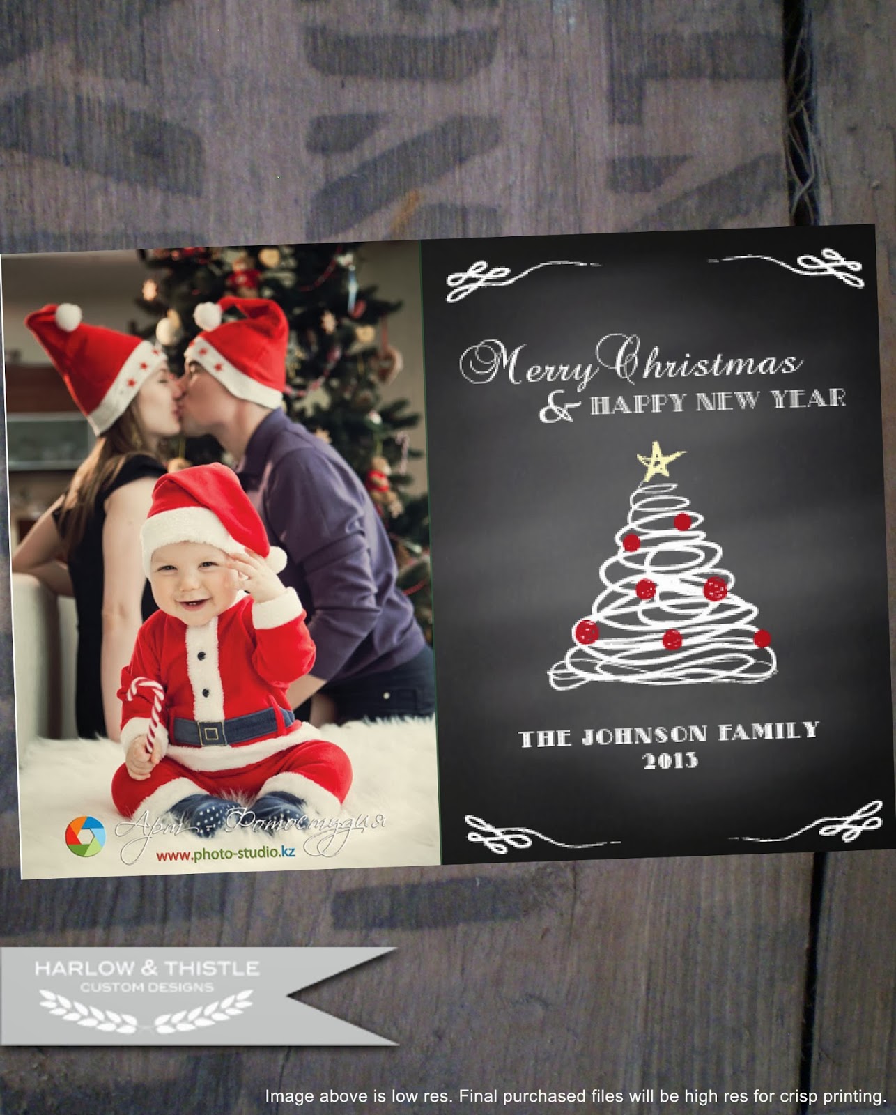 DIY Printable Christmas Cards - Get them on Etsy! - Harlow & Thistle