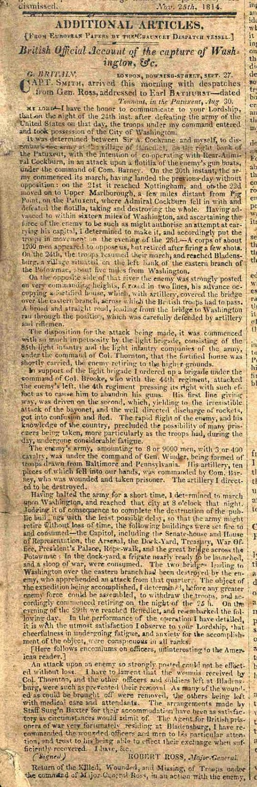 War of 1812: Burning of Washington City
