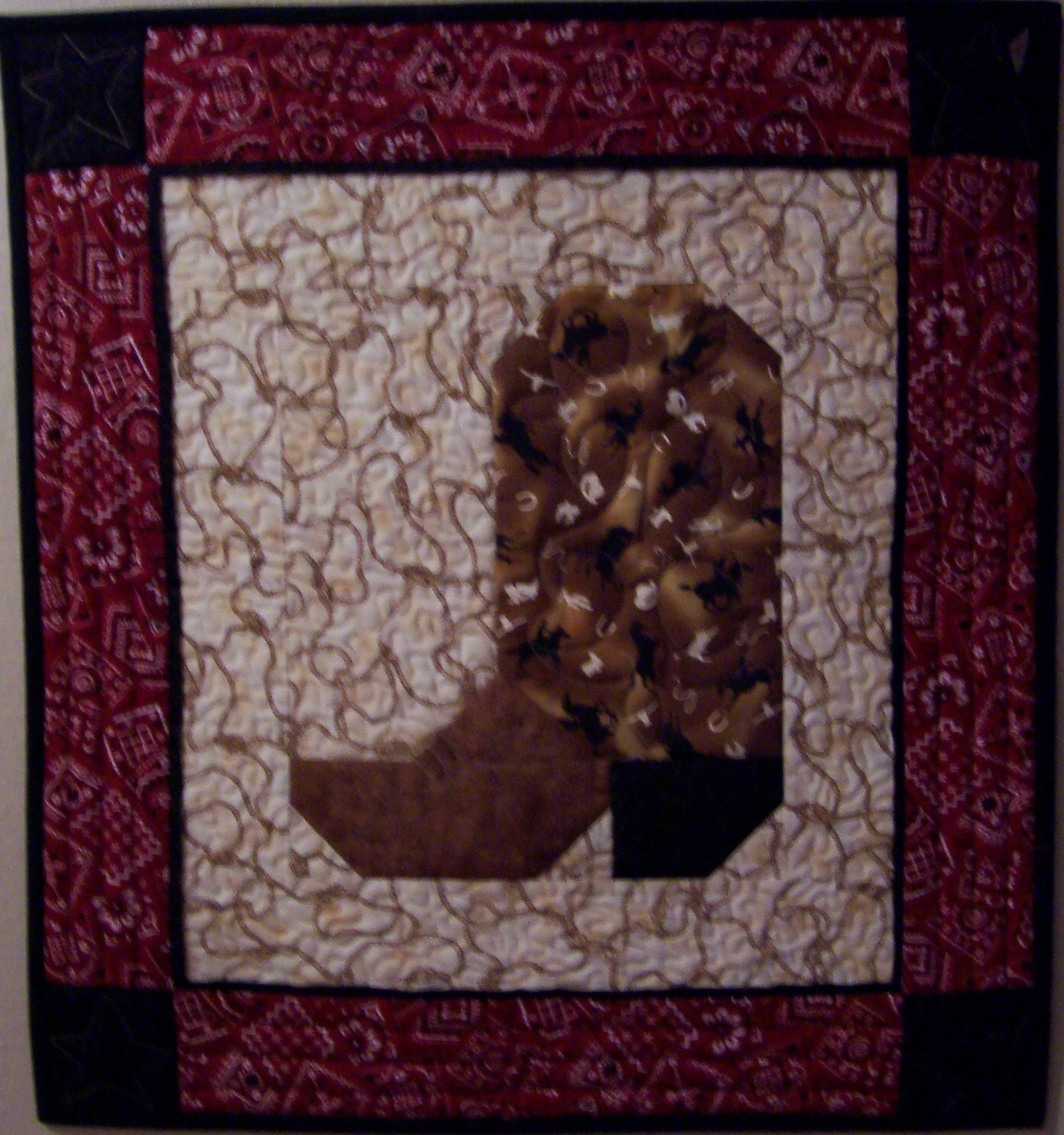 Colleen's Quilting Journey: Cowboy Boot Wall Hanging