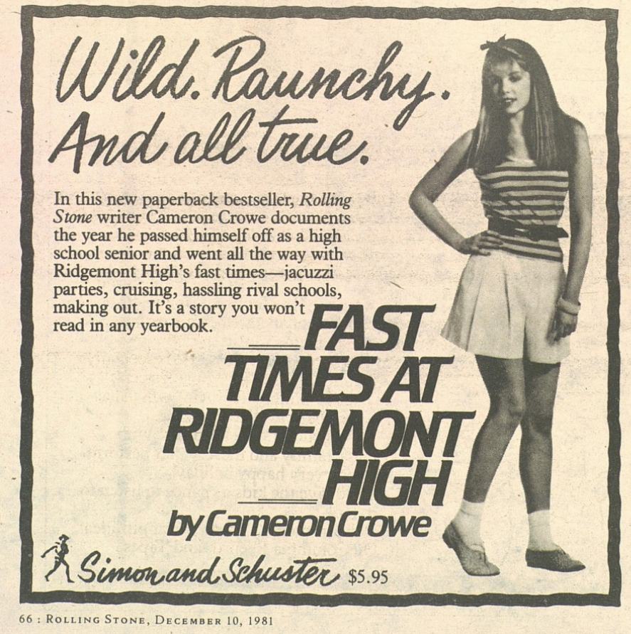 The Hideaway: Soundtrack Stories: FAST TIMES AT RIDGEMONT HIGH [1982]
