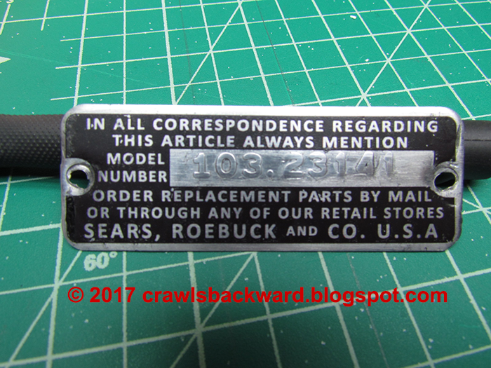 Recreating Model Number Label with Laser Decal: Craftsman King-Seeley ...