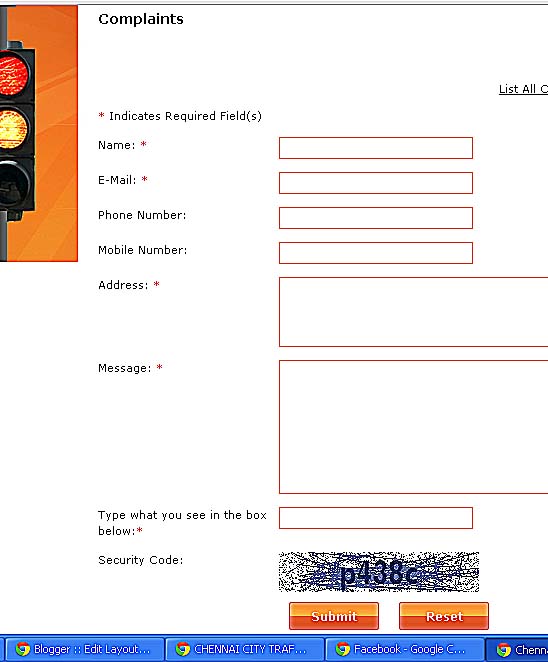 CHENNAI CITY TRAFFIC POLICE