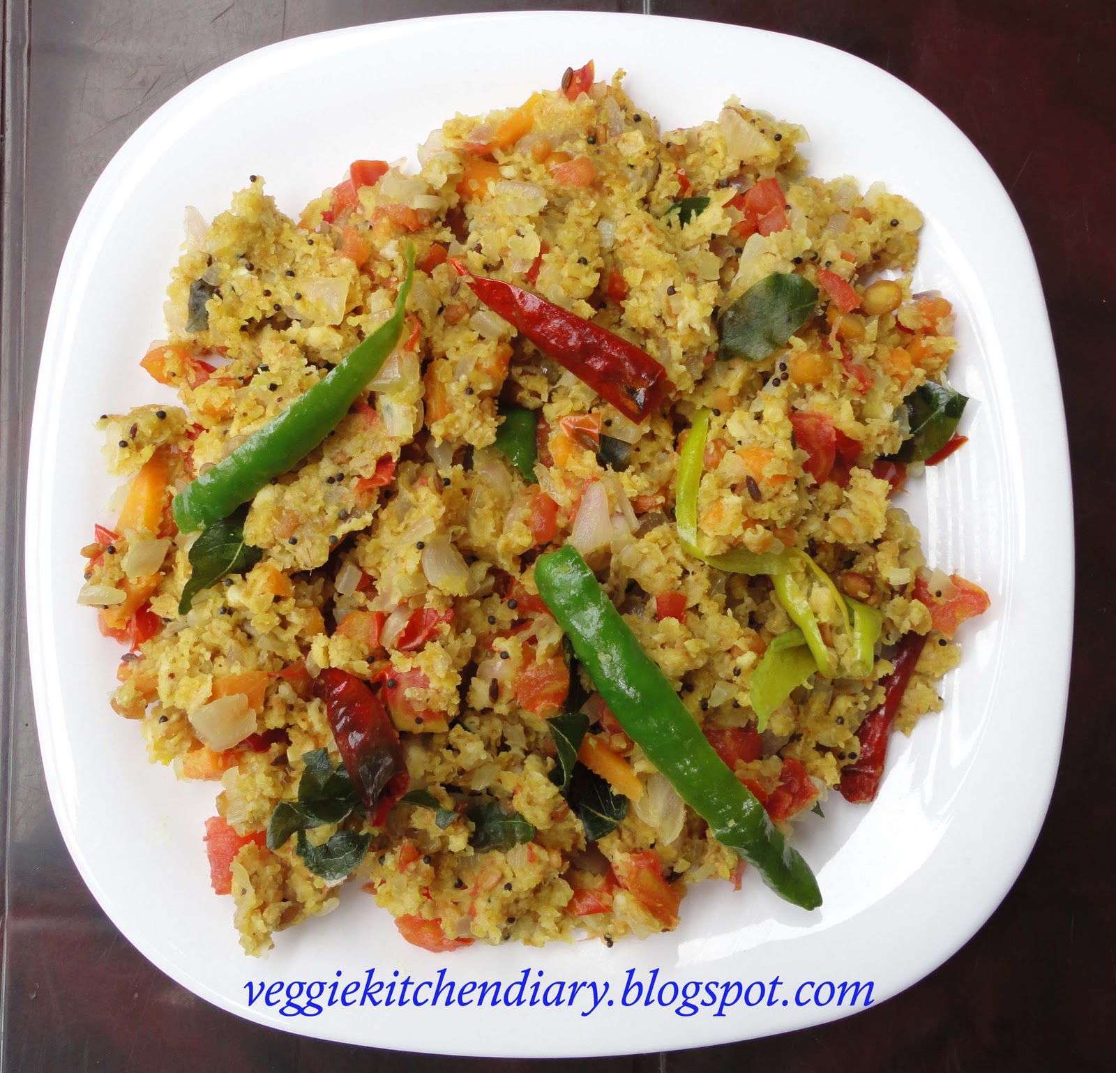World Of Vegeterian Recipes: Oats Vegetable Upma