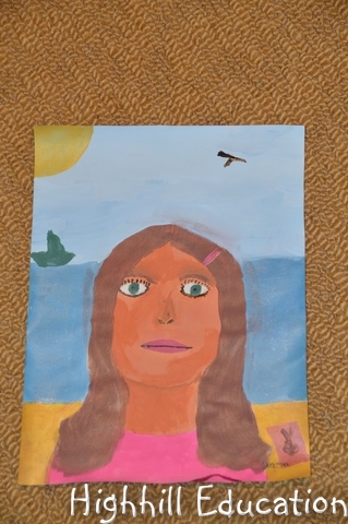 Highhill Homeschool: Grant Wood Art Activity