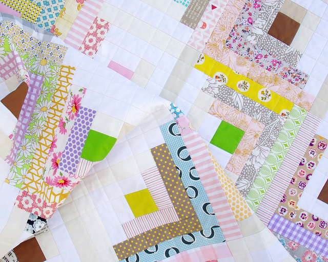 Red Pepper Quilts: Log Cabin Quilt - Fields and Furrows - A Finished Quilt