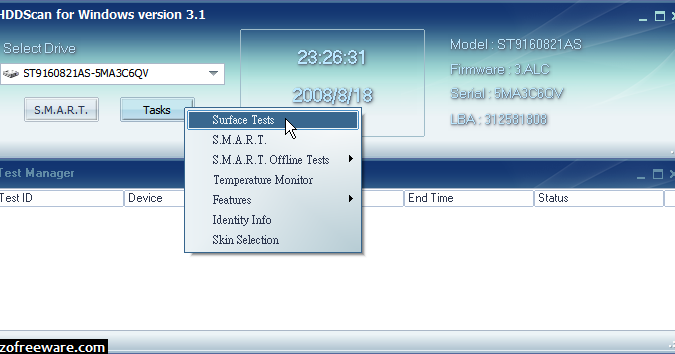 HDDScan 3.1 免安裝版 - 硬碟診斷軟體 - 阿榮福利味 - 免費軟體下載