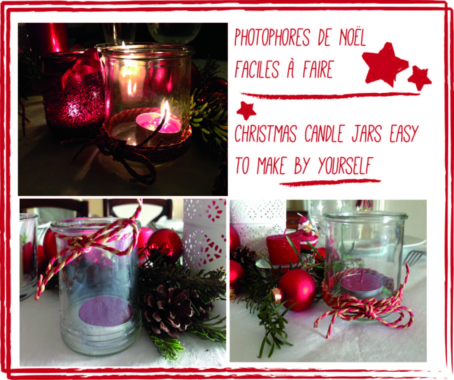 La Bougainvillée: ldées brico-écolo n°9: photophores de Noël à partir ...